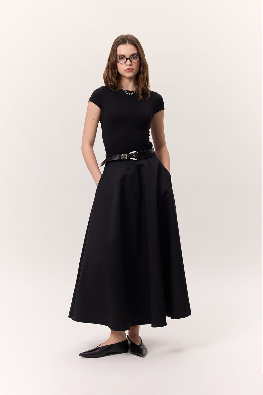 Premium Flared Skirt Black – Manuka